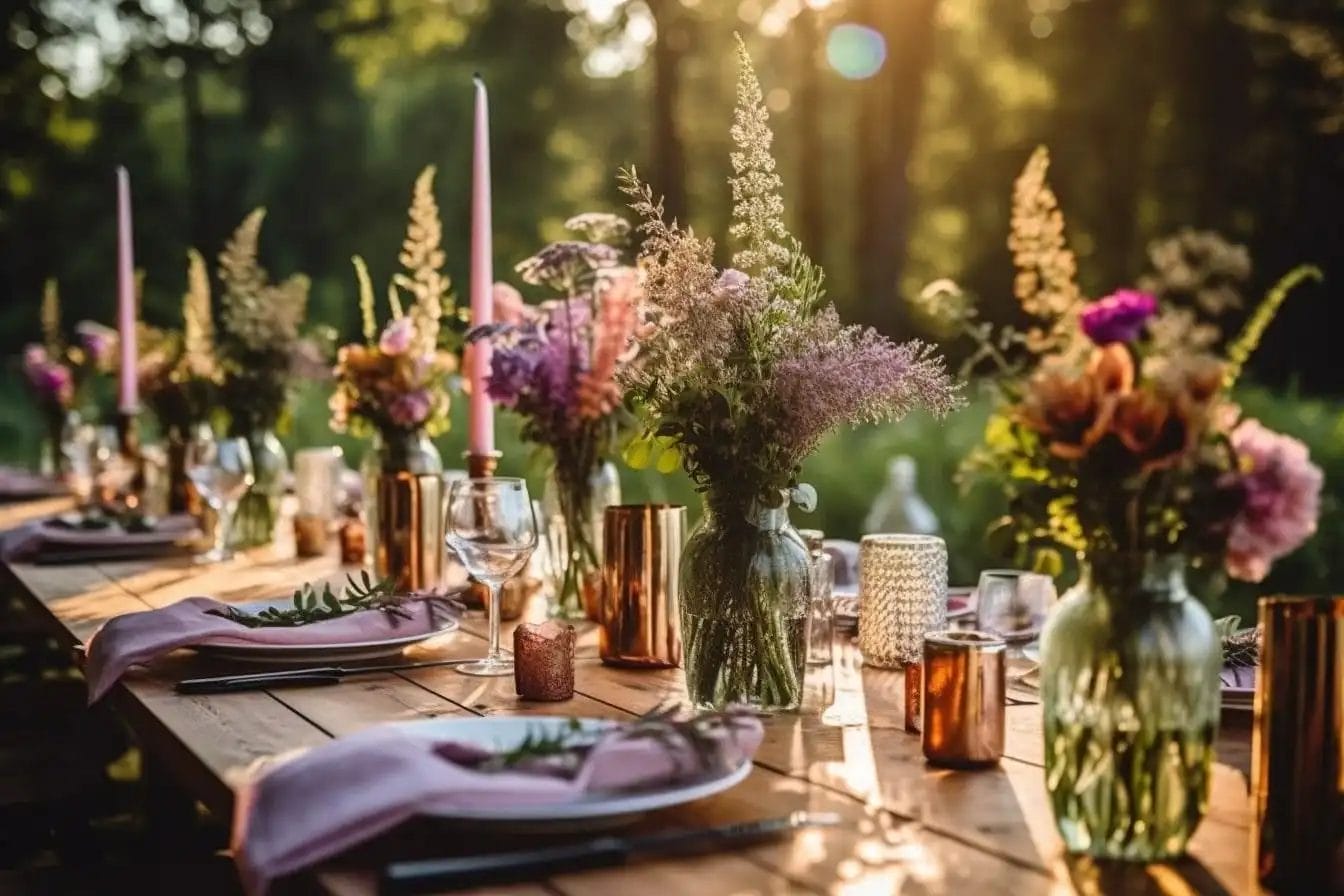 Inspiration til borddekoration - Blomster som bordpynt | Interflora