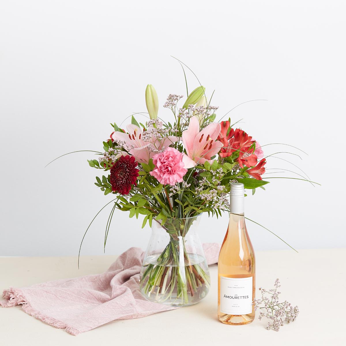 Blomster og vin | Send vin og blomster her på siden | Interflora DK