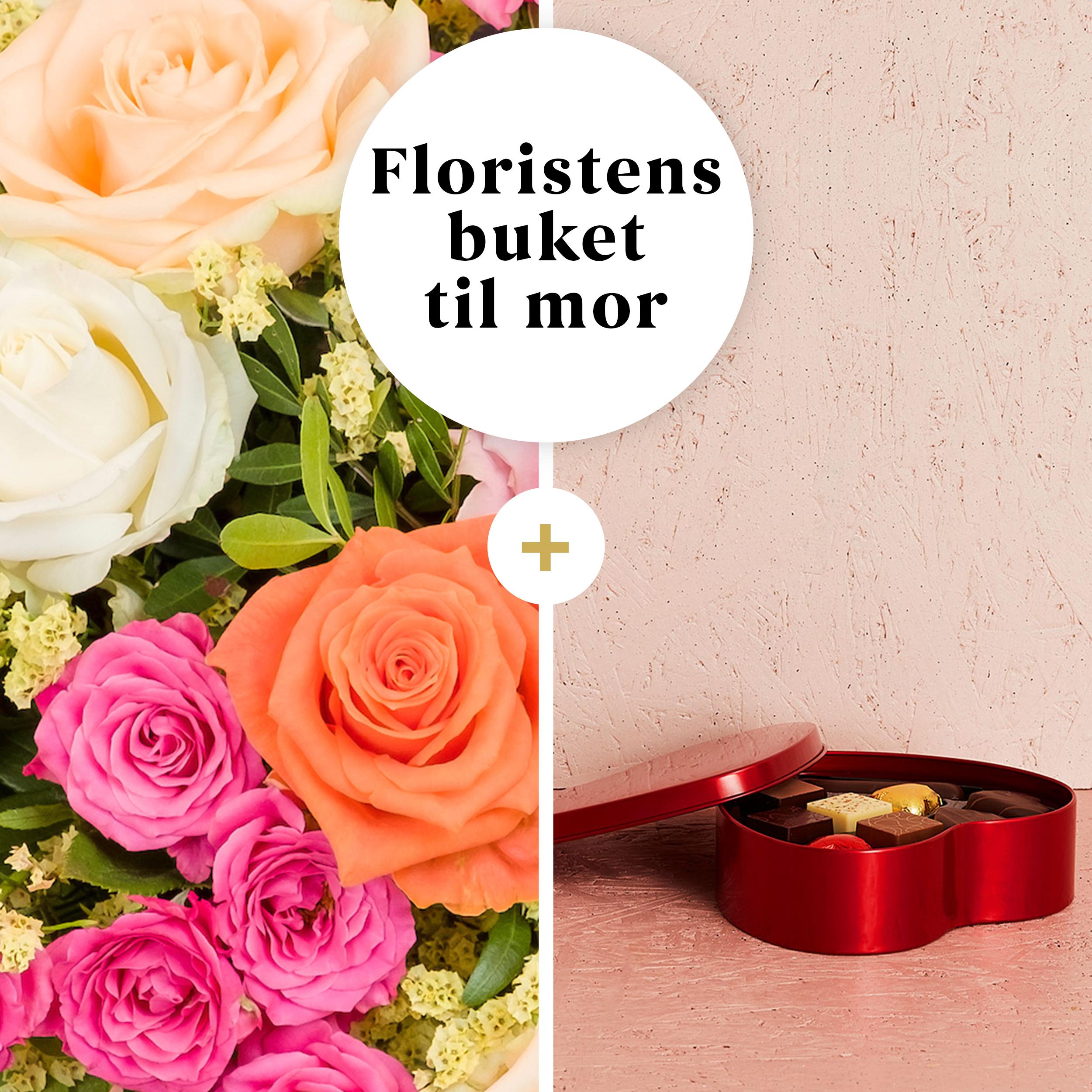 Hjerte med chokolade | Interflora Danmark